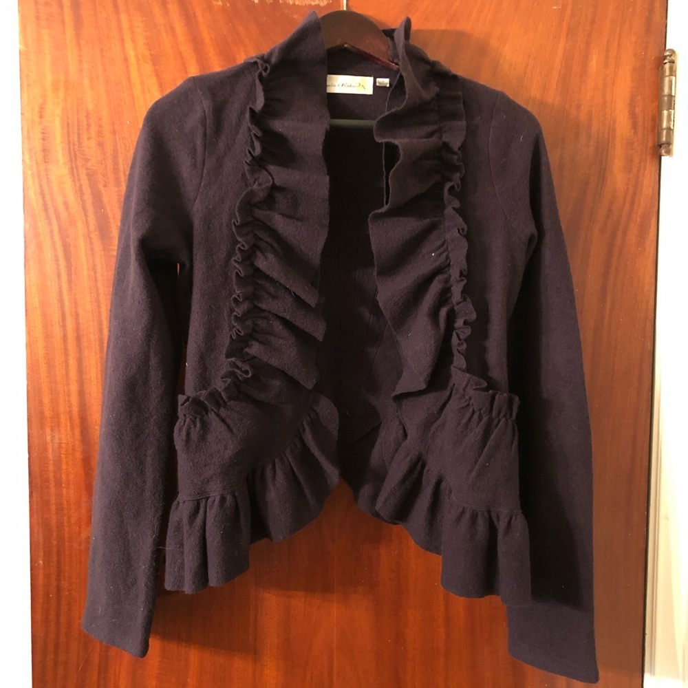 Charlie & Robin Ruffled Blazer (Anthropologie) - Gem
